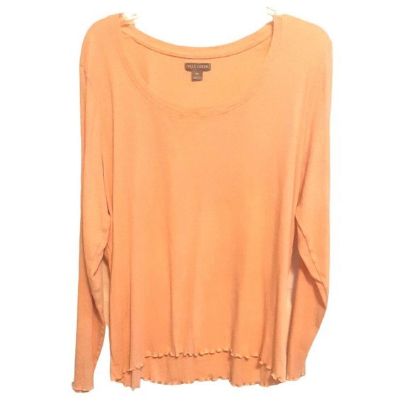 Falls Creek | Tops | 3x Peach Colored Knit Top Flutter Hem Falls Creek ...